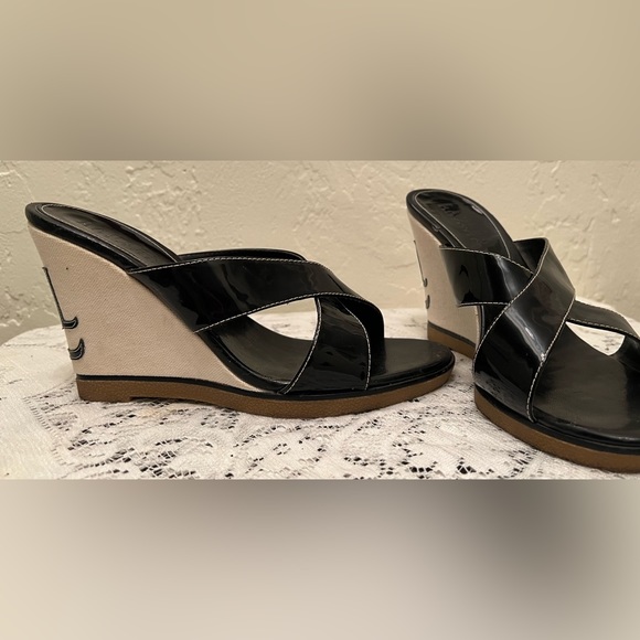 Shoes | Ralph Lauren Virginia Wedge Sandals Size 8 | Poshmark